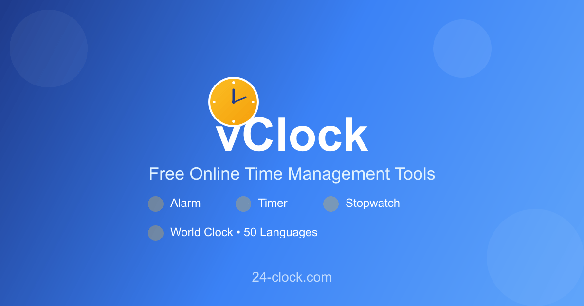 ⏱️ Online Timer - Quick Countdown & Pomodoro | vClock
